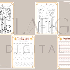 Western Theme Handwriting Workbook, Digital Download PDF, Printable ...