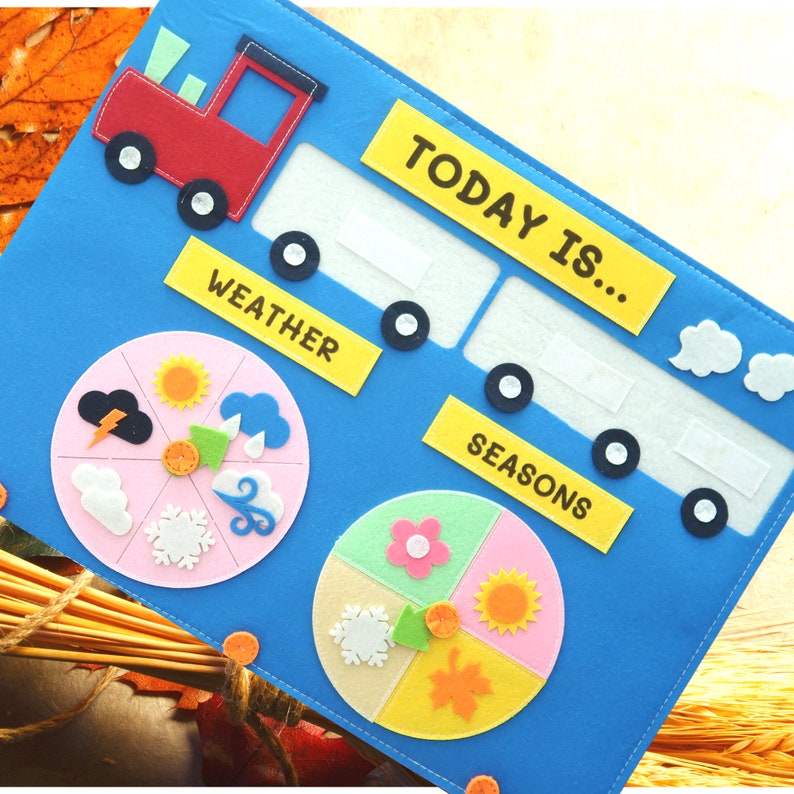 Homeschooling Educational Calendar Felt Calendar Today - Etsy