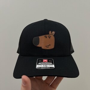 Chill Guy Viral Meme Leather Patch Snapback - Etsy