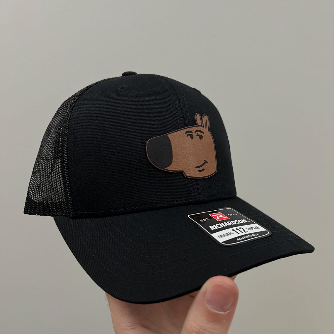 Chill Guy Viral Meme Leather Patch Snapback - Etsy