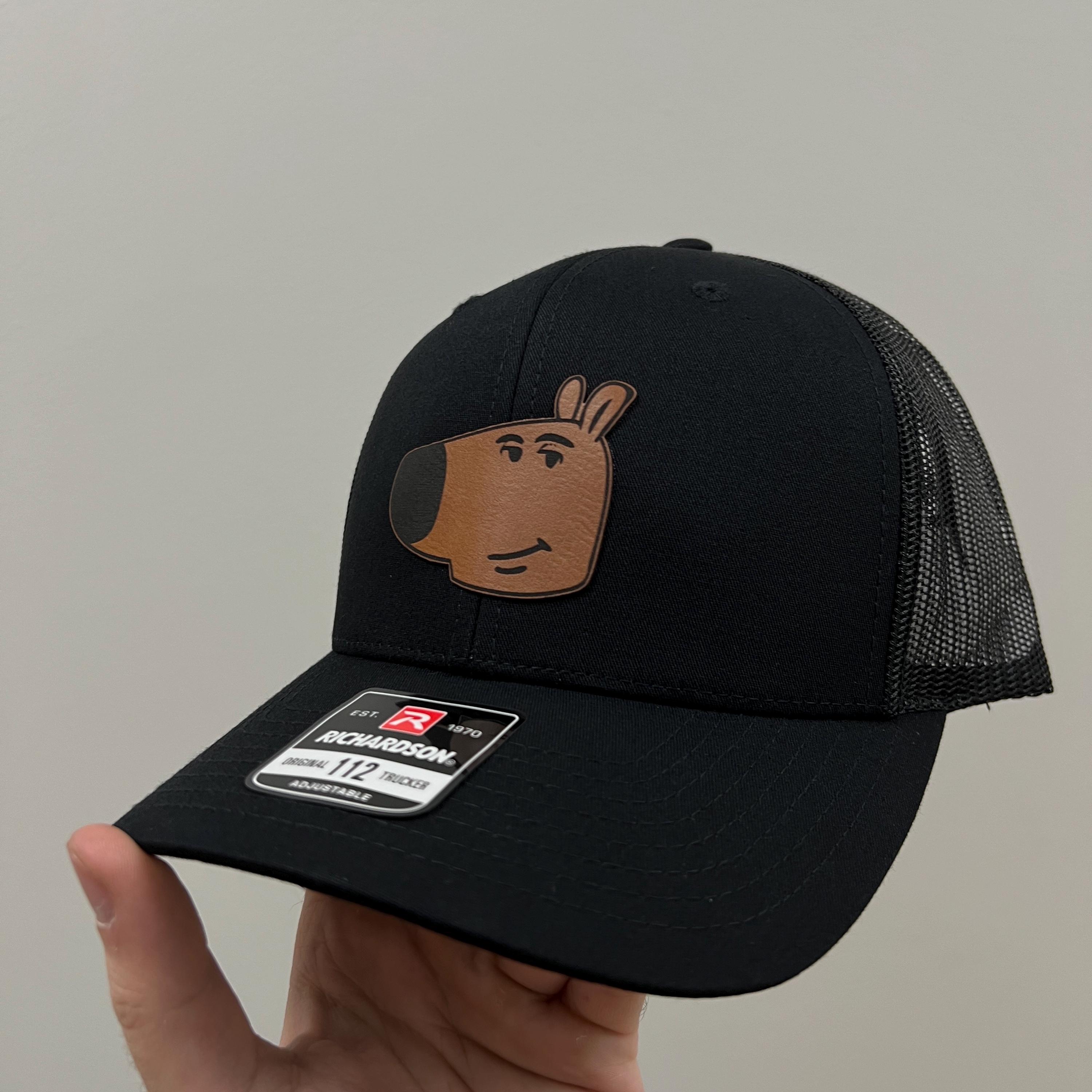 Chill Guy Viral Meme Leather Patch Snapback - Etsy