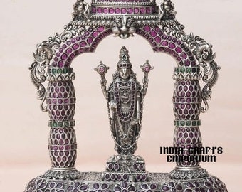 Buy Brass Tirupati Balaji Bust Frame Big Size Brass Balaji 18.5 Online ...