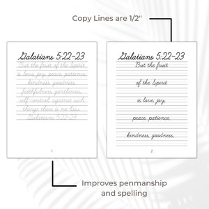 Bible Cursive Copywork, Homeschool Handwriting Practice Worksheets ...