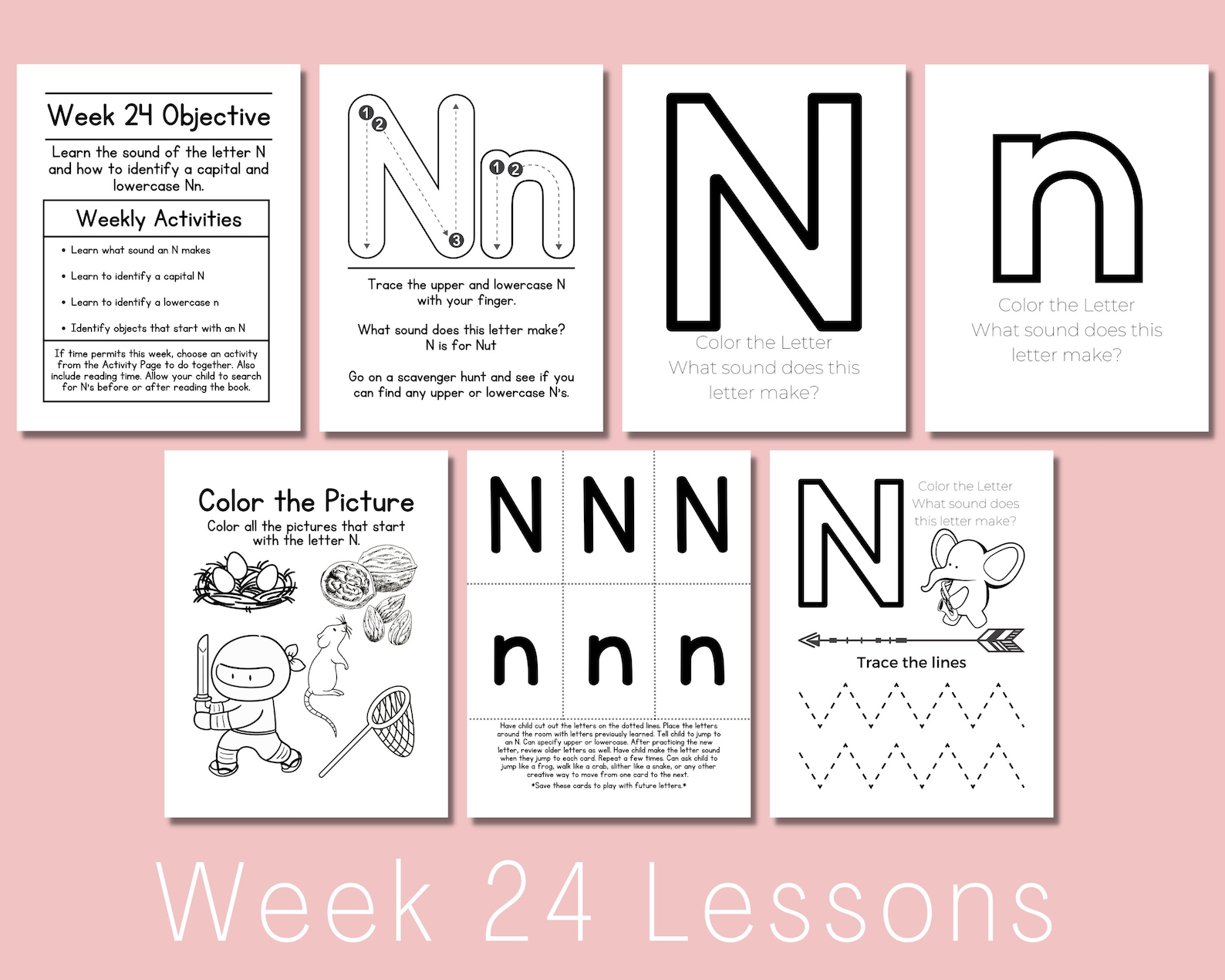 Preschool Curriculum Printable for Homeschool, Teach Letters, Numbers ...