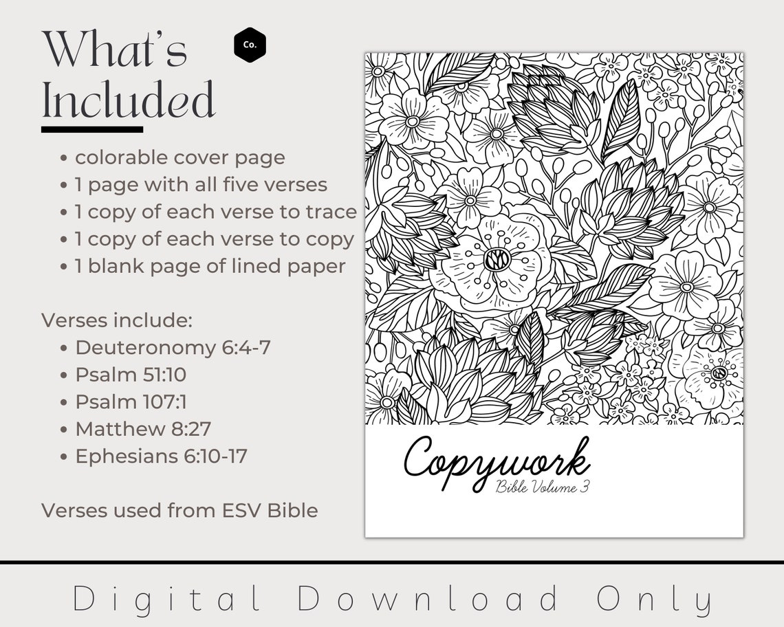 Bible Cursive Copywork Bundle, Homeschool Handwriting Practice Sheets ...