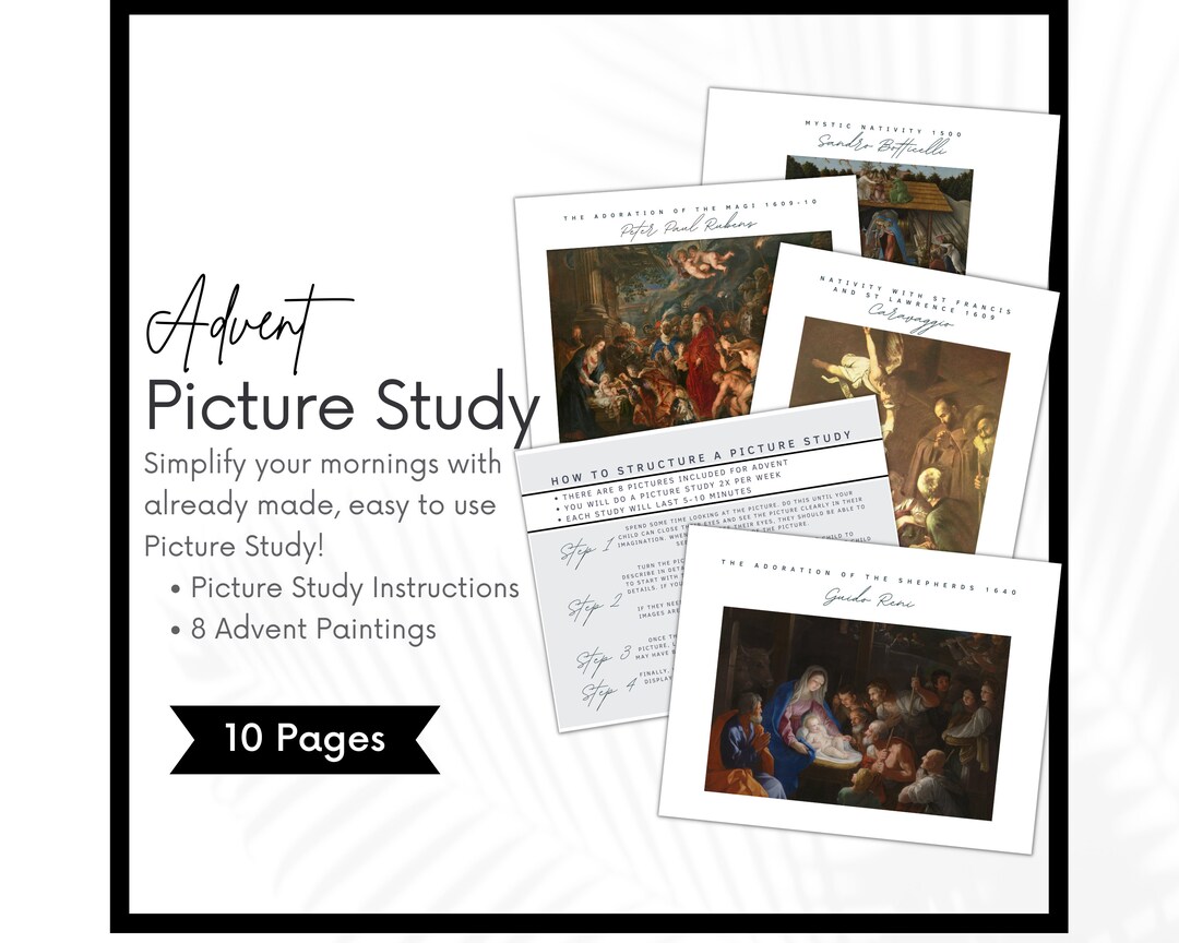 Charlotte Mason Advent Christmas Picture Artist Study, Homeschool ...
