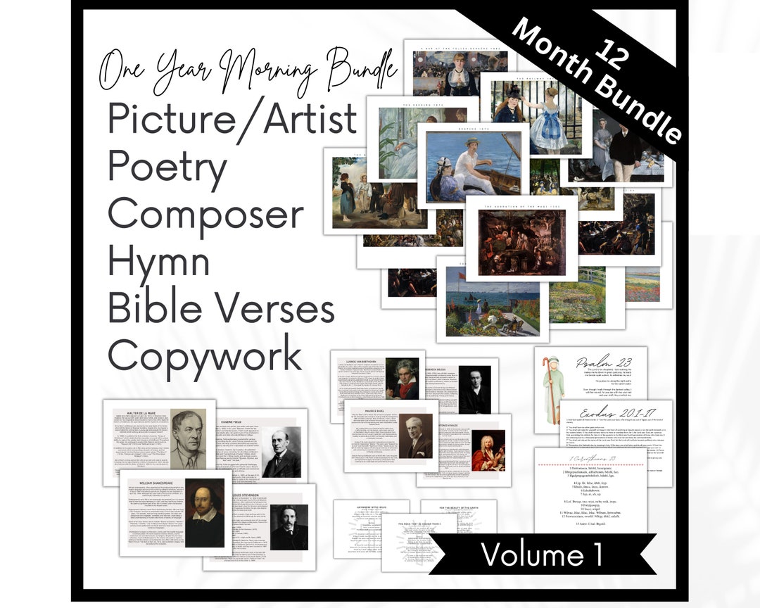 Charlotte Mason Morning Time Volume 1, One Year, Homeschool Morning ...