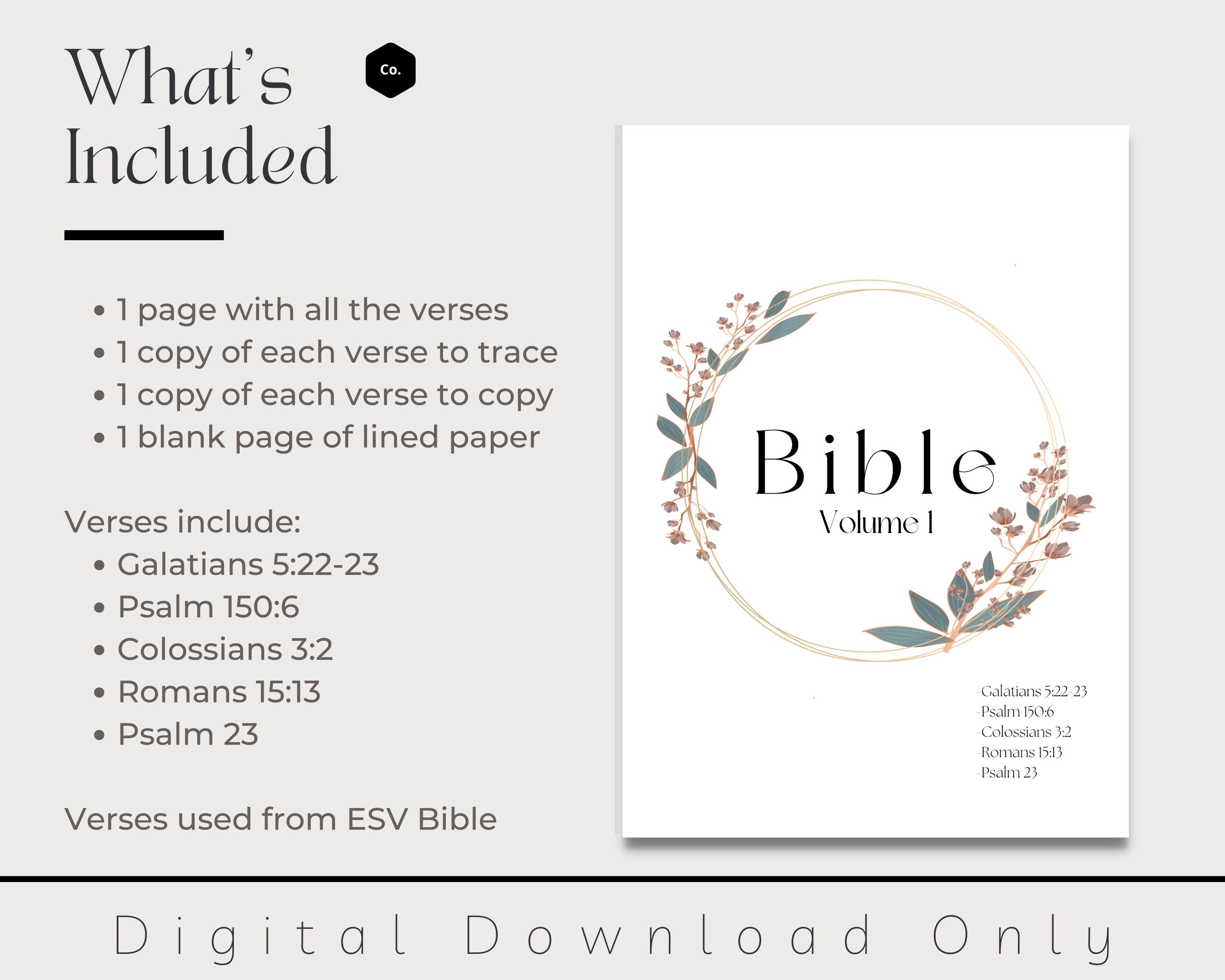 Bible Print Copywork, Homeschool Handwriting Practice Sheets, Charlotte ...