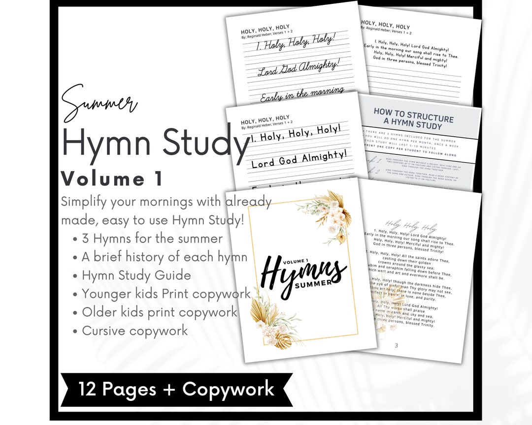 Summer Hymn Study, Charlotte Mason, Volume 1, Hymnody, Morning Menu ...