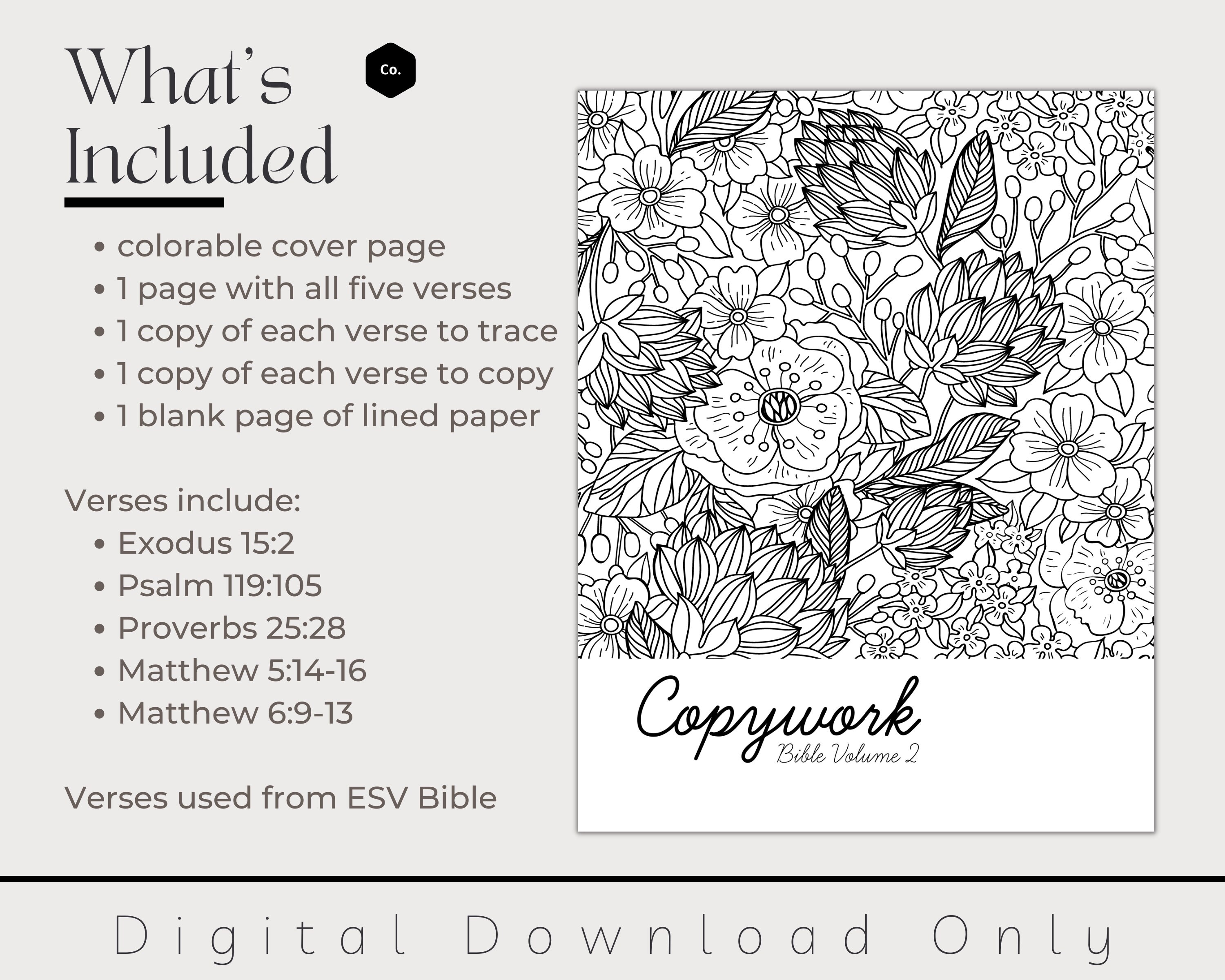 Bible Cursive Copywork Bundle, Homeschool Handwriting Practice Sheets ...