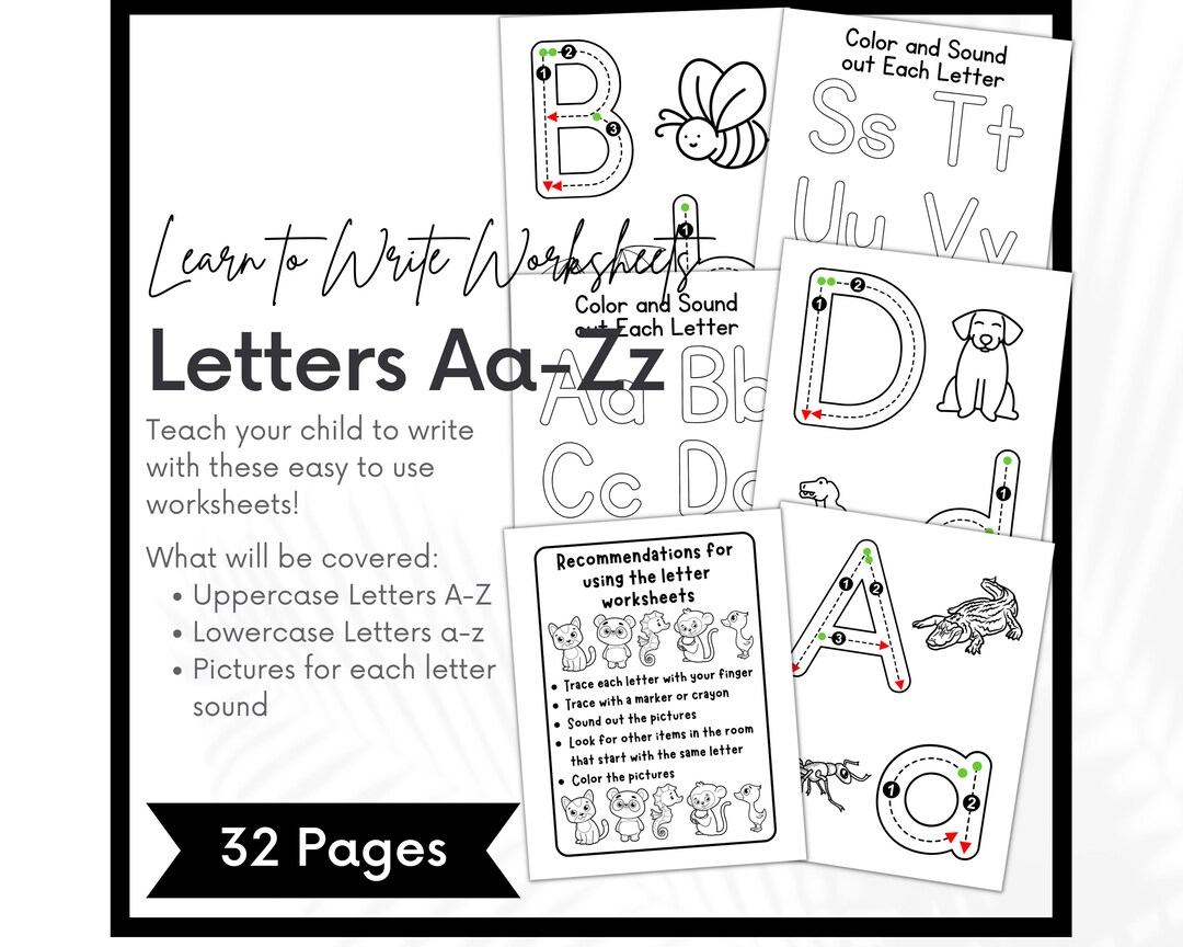 Preschool Prek Handwriting Worksheets Letters Uppercase Lowercase ...