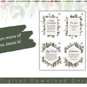 25 Names of Jesus Christ, Advent Countdown, Christmas Bible Countdown ...