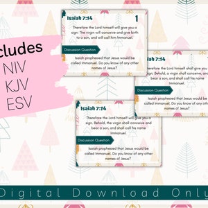 Printable Advent Scripture Bible Devotions for Kids + Questions, NIV ...