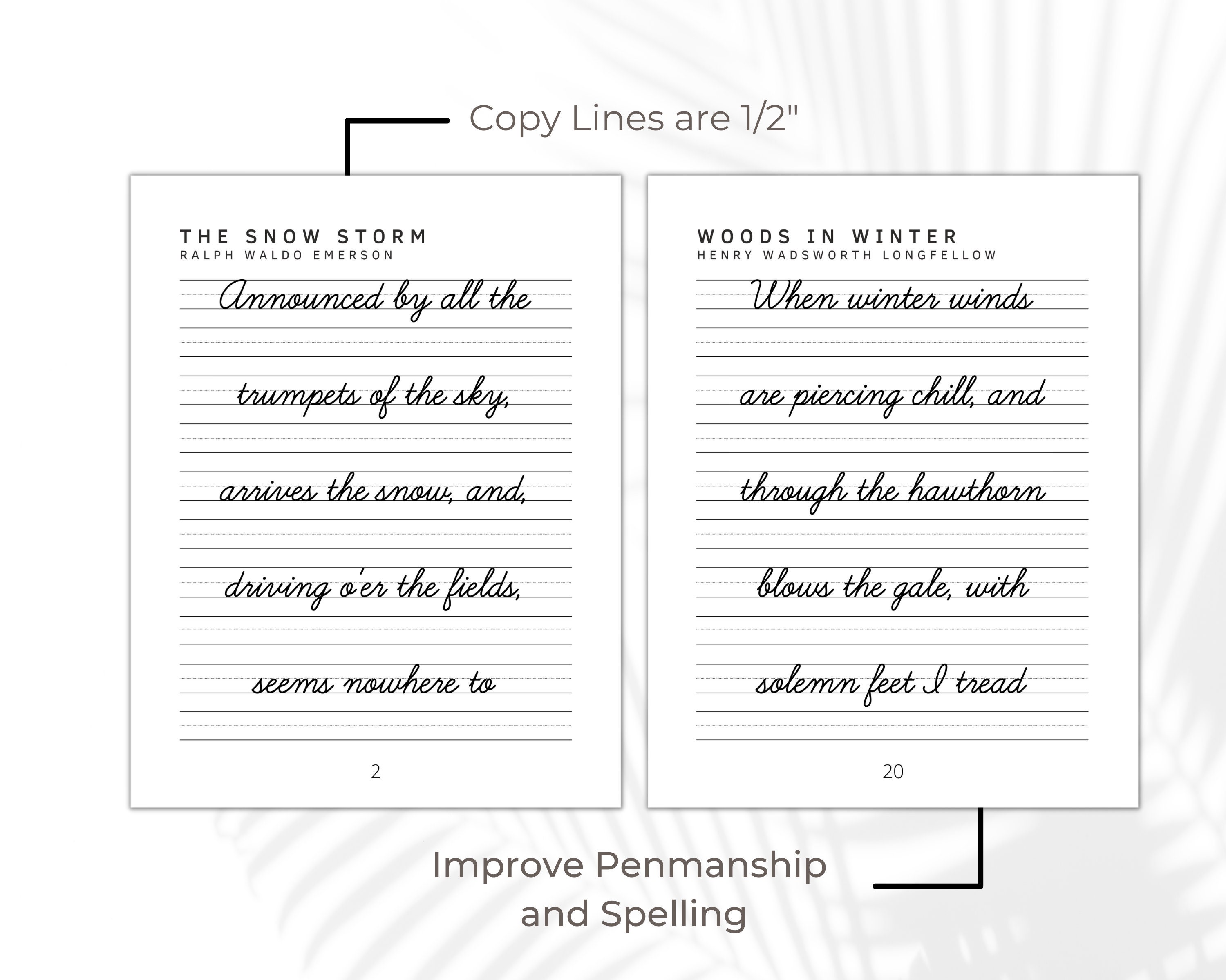 Winter Cursive Copywork and Seasonal Poetry Study, Charlotte Mason ...