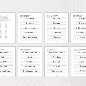 Books of the Catholic Bible Print Copywork, Homeschool Handwriting ...