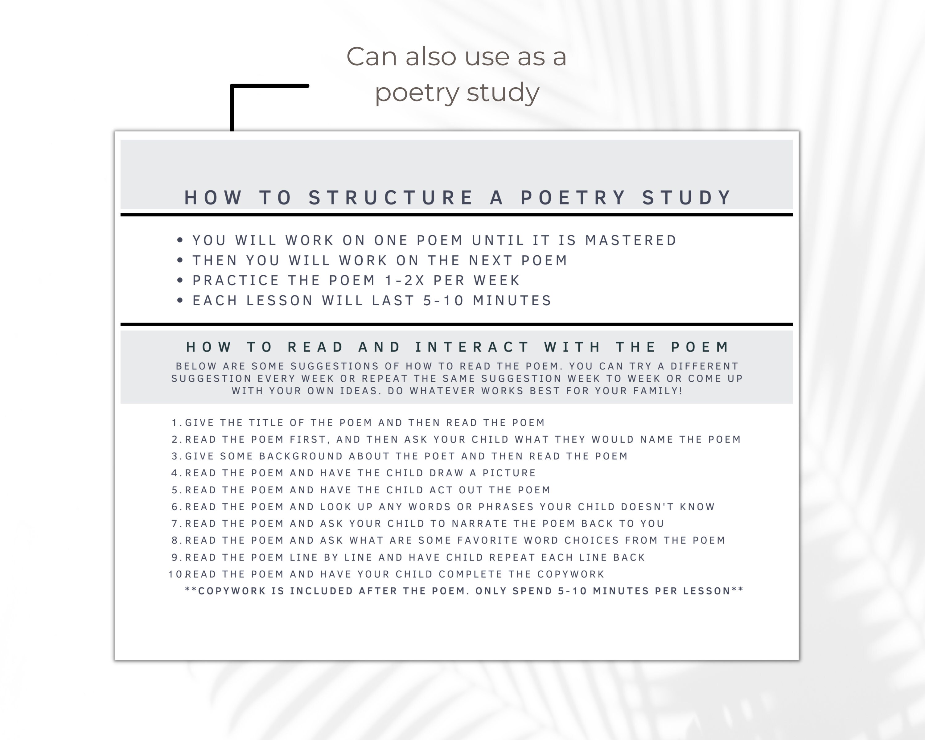 Winter Print Copywork and Seasonal Poetry Study, Charlotte Mason ...