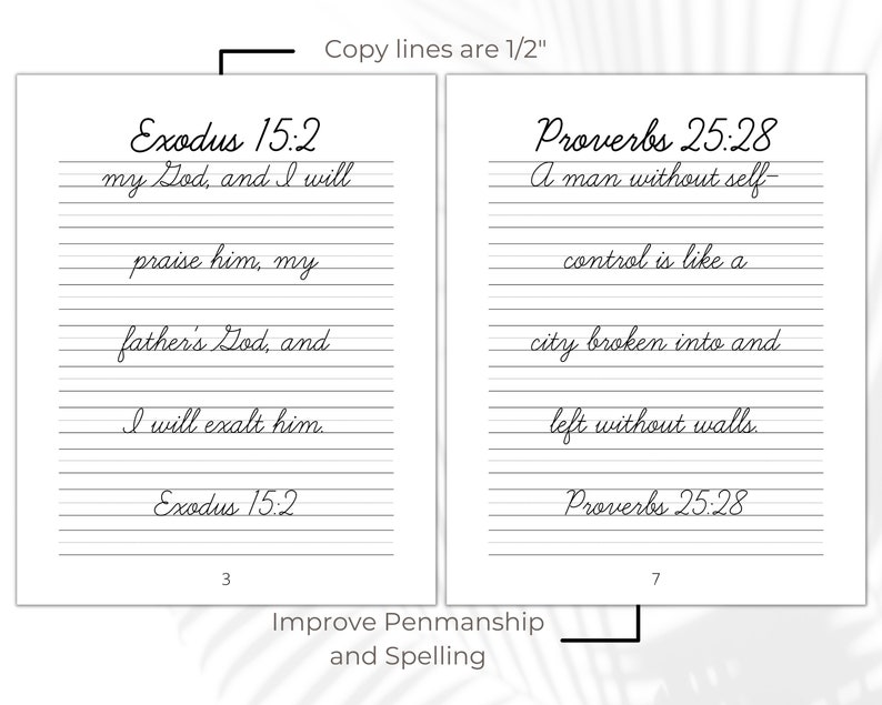 Bible Cursive Copywork Volume 2 Homeschool Handwriting - Etsy