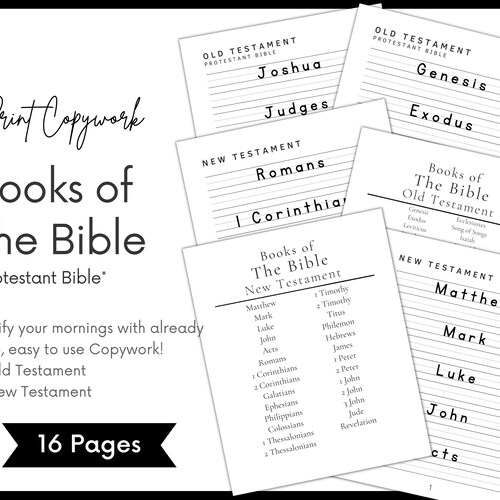 Bible Print Copywork Bundle Homeschool Handwriting Practice - Etsy