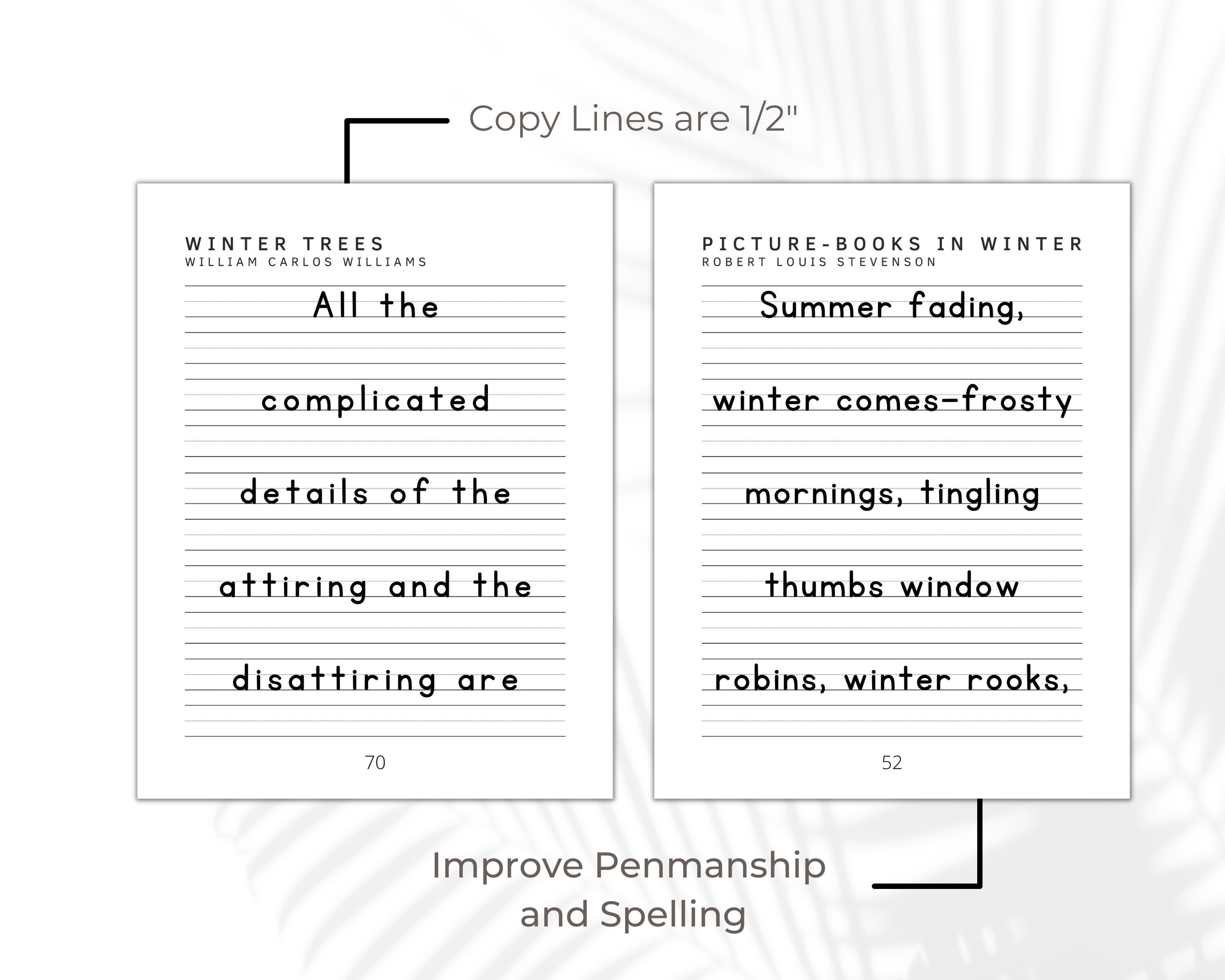 Winter Print Copywork and Seasonal Poetry Study, Charlotte Mason ...