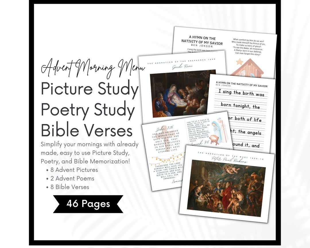 Charlotte Mason Advent Christmas Morning Time, Homeschool Morning Menu ...