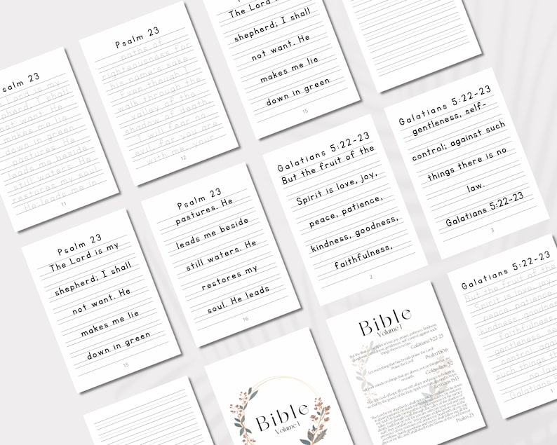 Bible Print Copywork Bundle, Homeschool Handwriting Practice Sheets ...