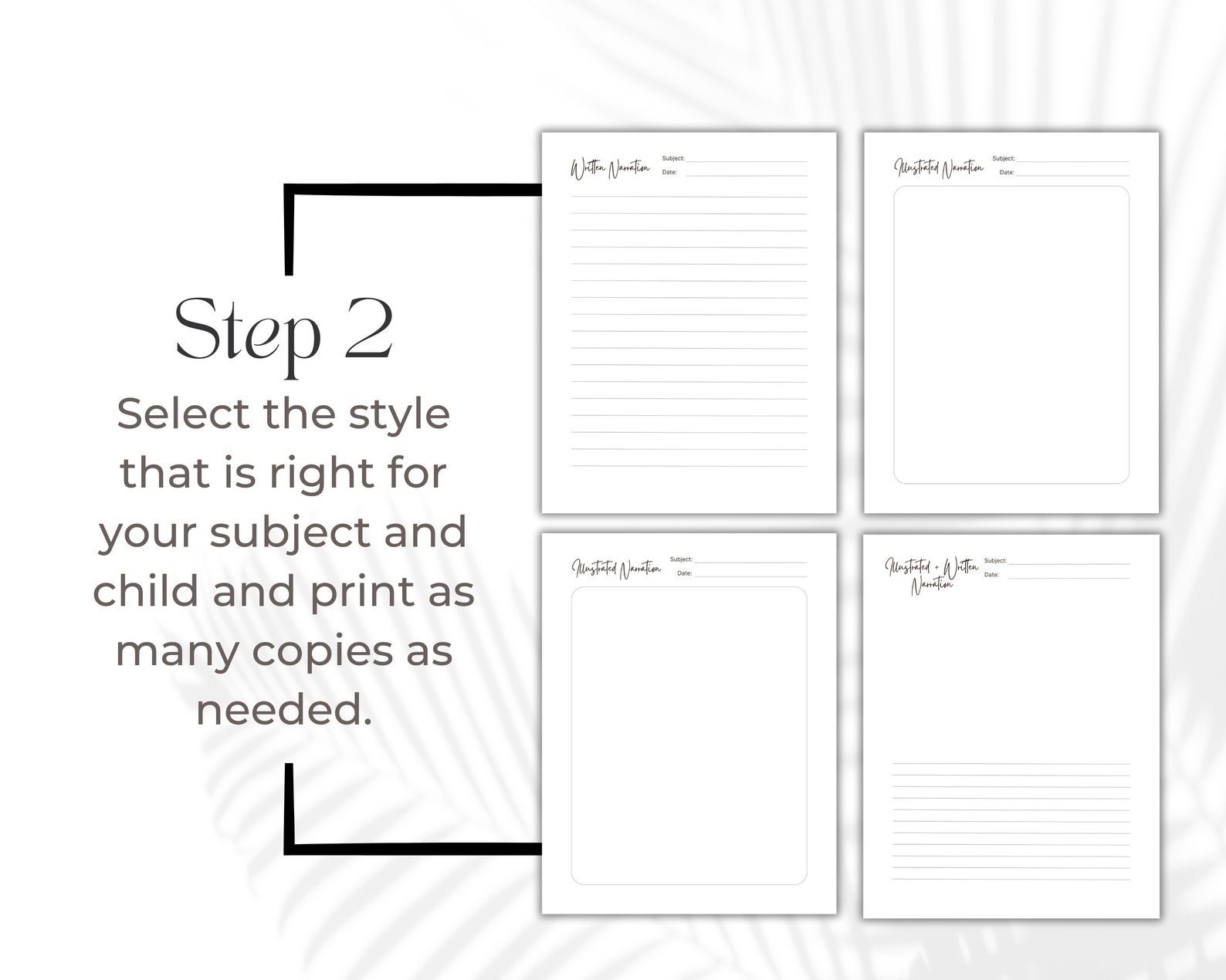Narration Journal Notebook, Charlotte Mason Printable Homeschool ...