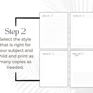 Narration Journal Notebook, Charlotte Mason Printable Homeschool ...