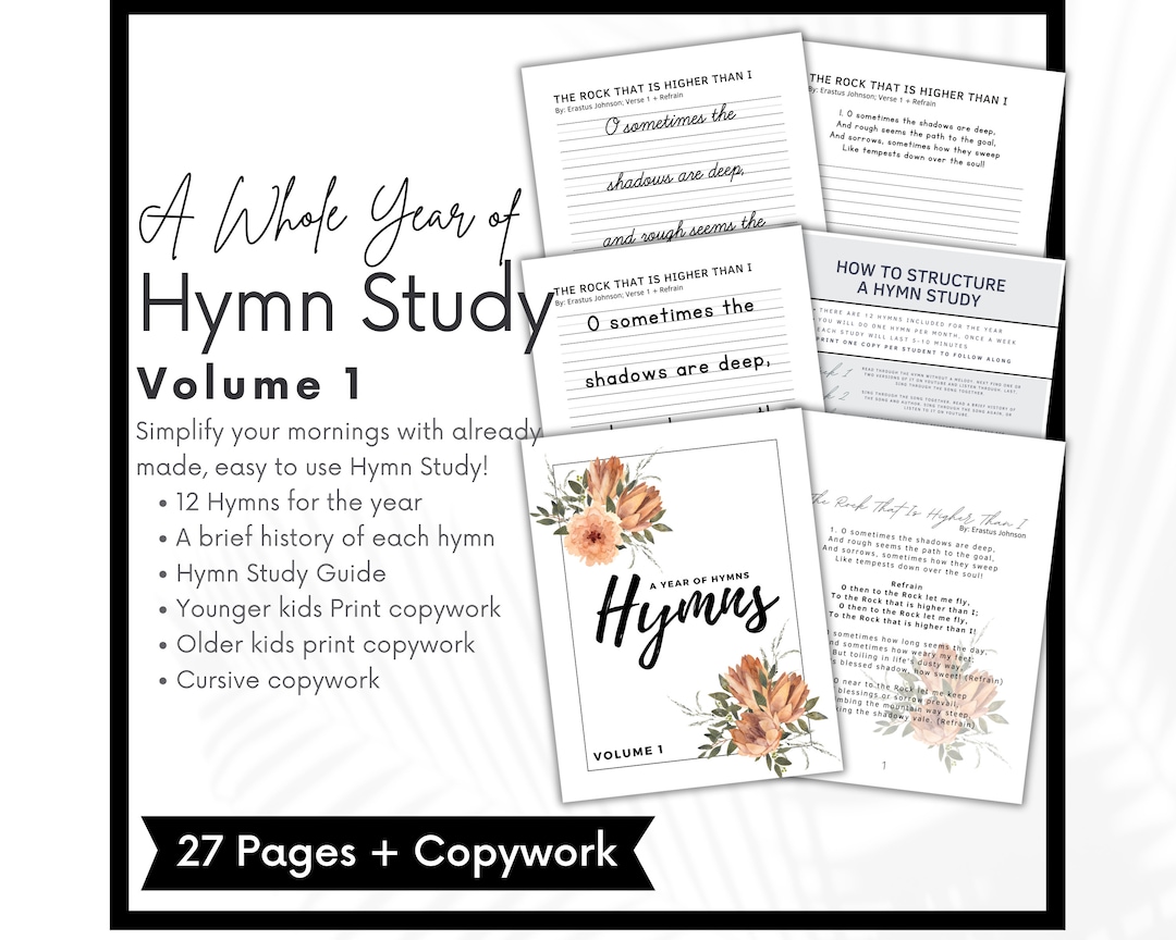 A Year of Hymn Study, Charlotte Mason Hymn Study, Volume 1, Hymnody ...