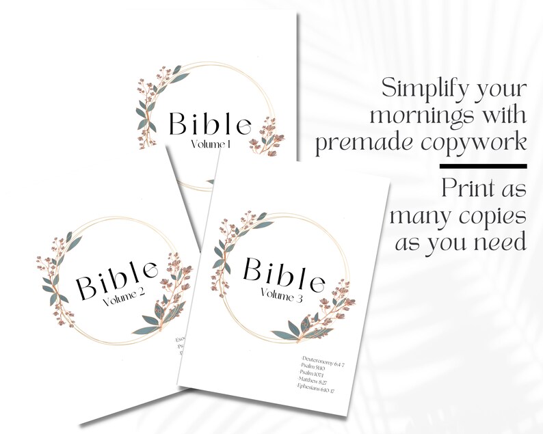 Bible Print Copywork Bundle, Homeschool Handwriting Practice Sheets ...