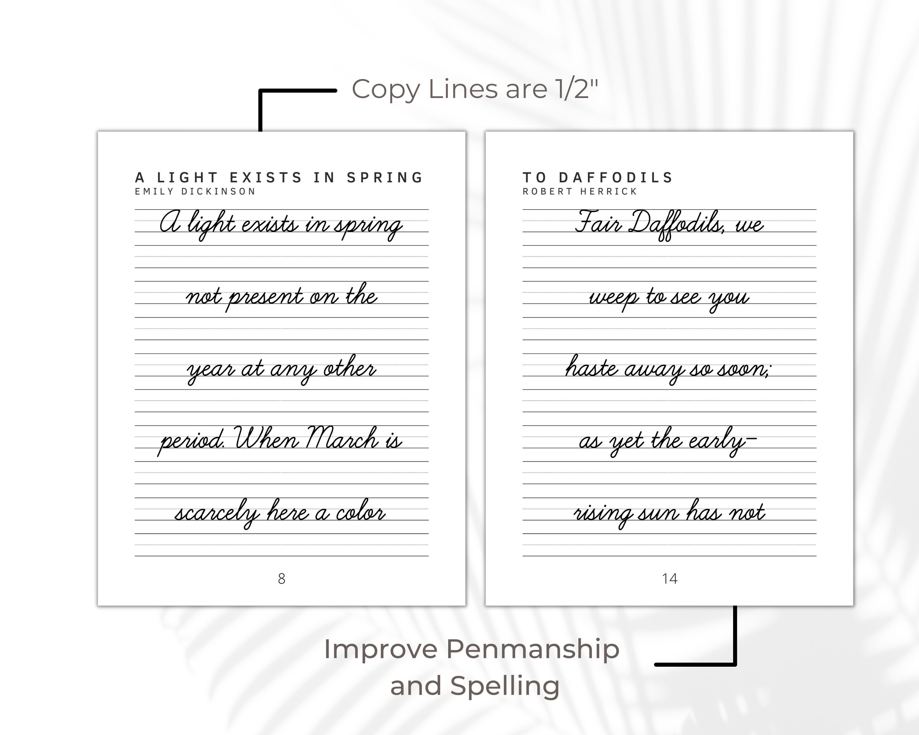 Spring Cursive Copywork and Seasonal Poetry Study, Charlotte Mason ...
