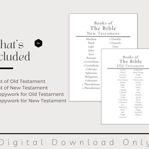 Books of the Bible Print Copywork, Homeschool Handwriting Practice ...