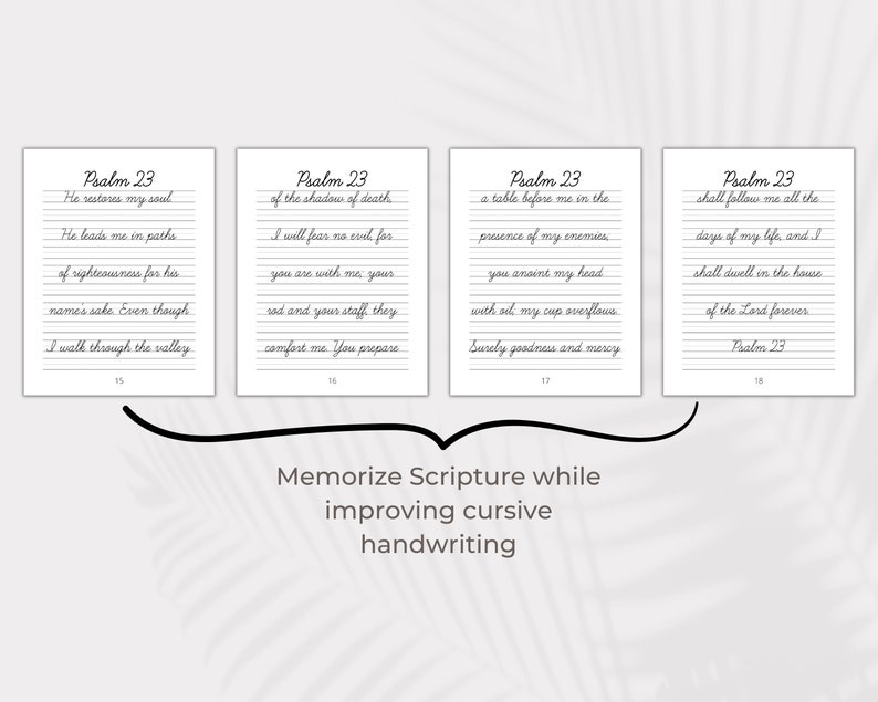 Bible Cursive Copywork Homeschool Handwriting Practice - Etsy
