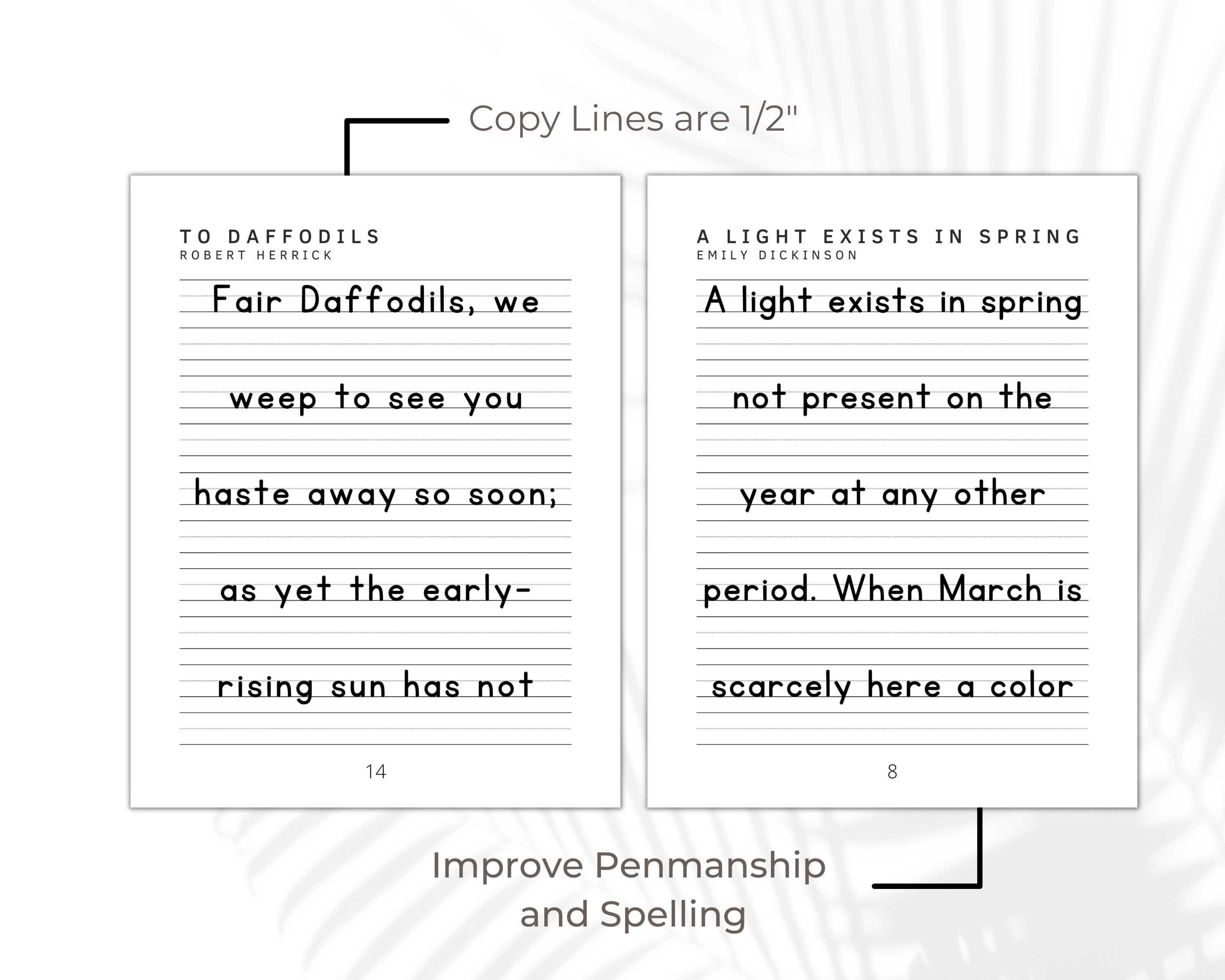 Spring Print Copywork and Seasonal Poetry Study, Charlotte Mason ...