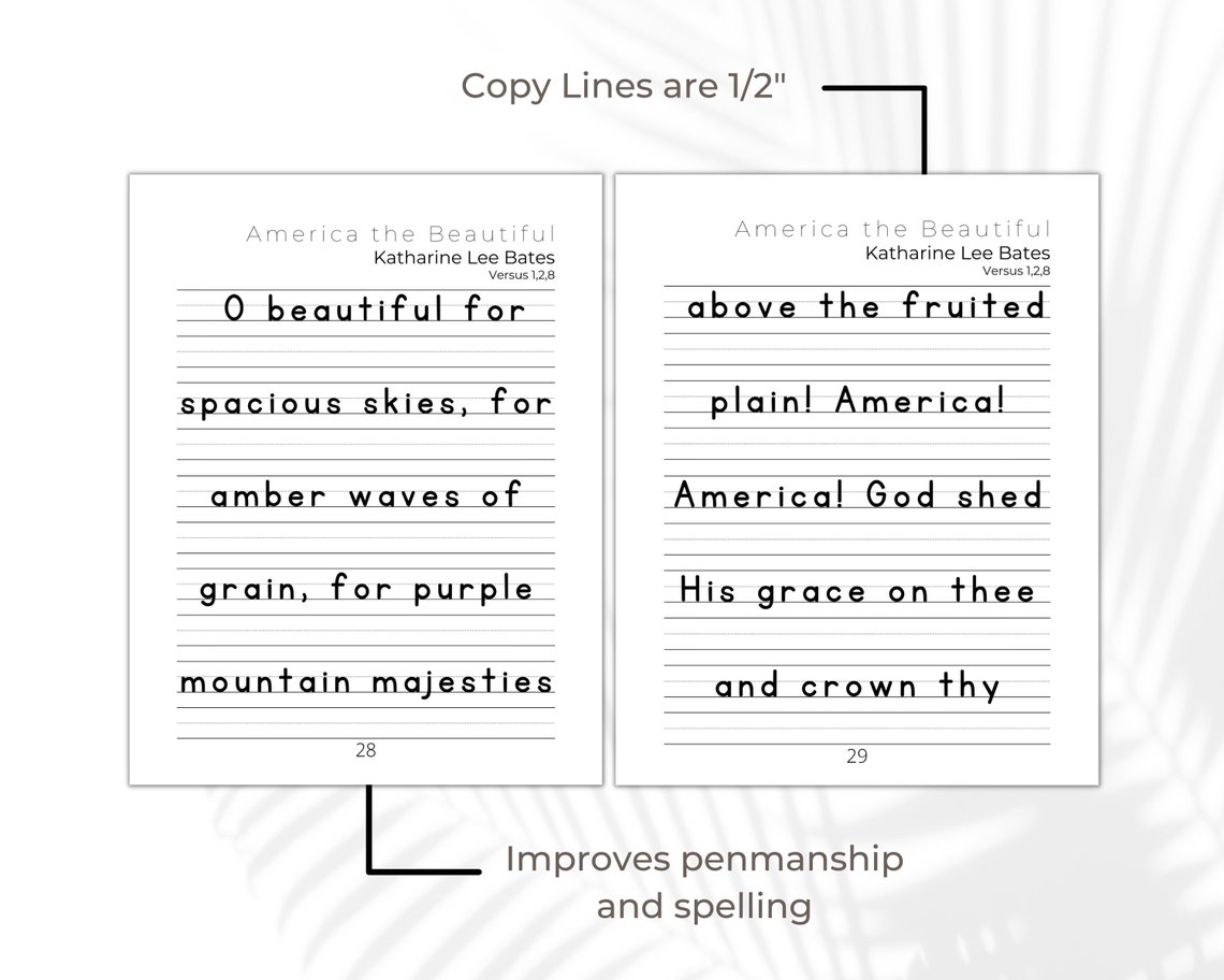 United States of America Unit Study and Copywork USA - Etsy