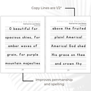 United States of America Unit Study and Copywork, USA Patriotic ...