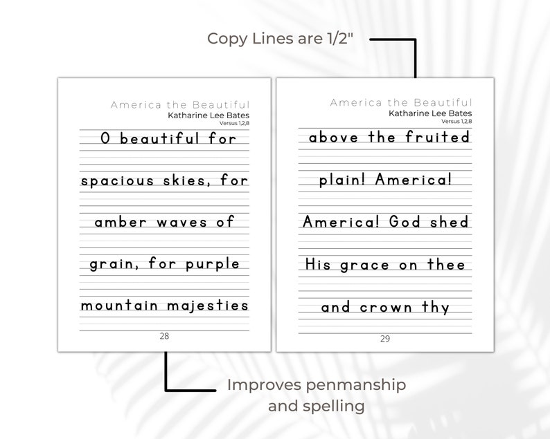 United States of America Unit Study Copywork AND US States and - Etsy