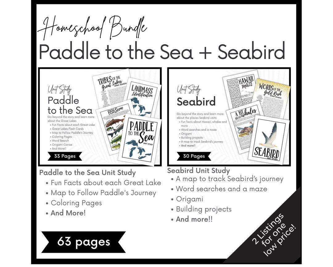 Paddle to the Sea and Seabird Unit Study, Charlotte Mason Geography ...