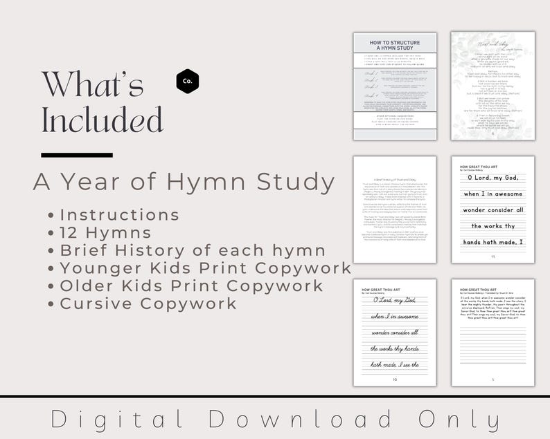 A Year of Hymn Study, Charlotte Mason Hymn Study, Volume 3, Hymnody ...