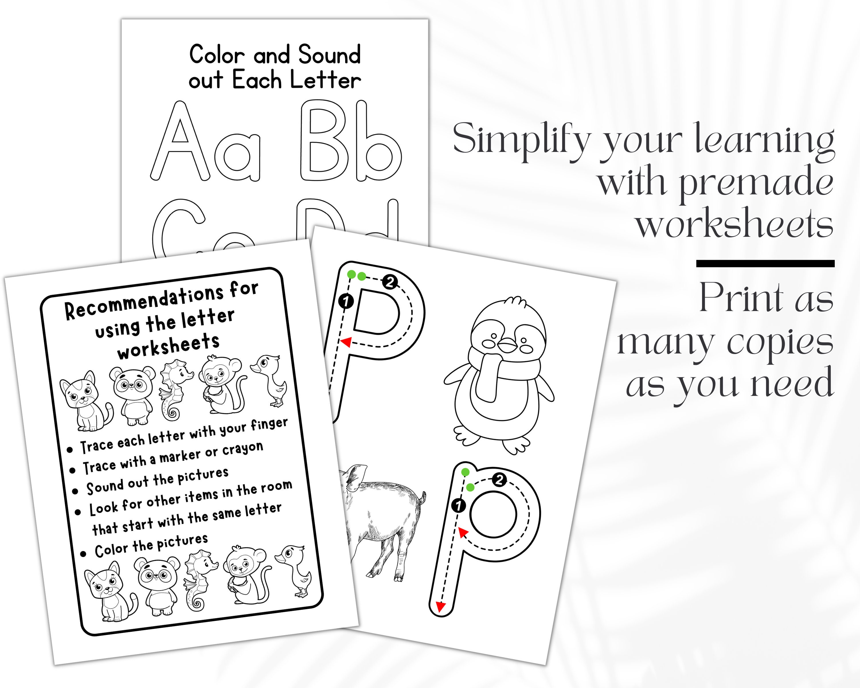 Preschool Prek Handwriting Worksheets Letters Uppercase Lowercase ...