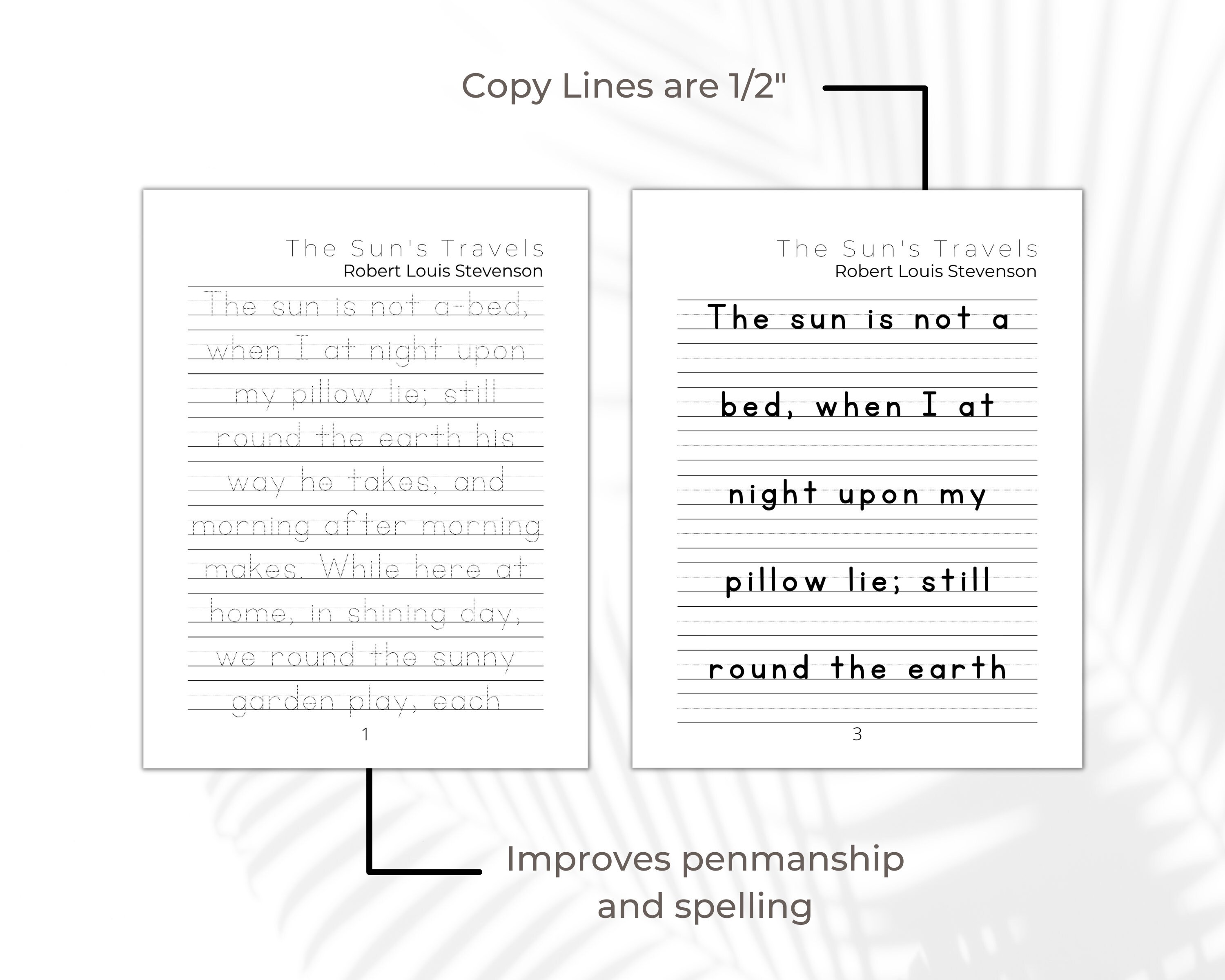 Copywork for Charlotte Mason Homeschool Robert Louis - Etsy