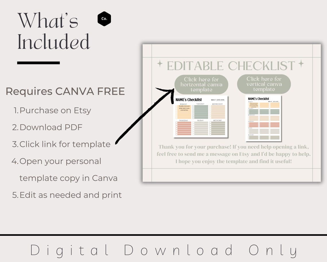 Editable Weekly Checklist for Kids To-do List Task Chart Daily ...