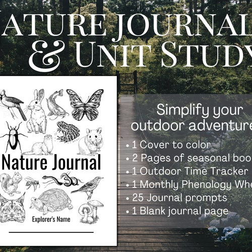 Nature Journal for Kids Charlotte Mason Nature Study Prompts - Etsy