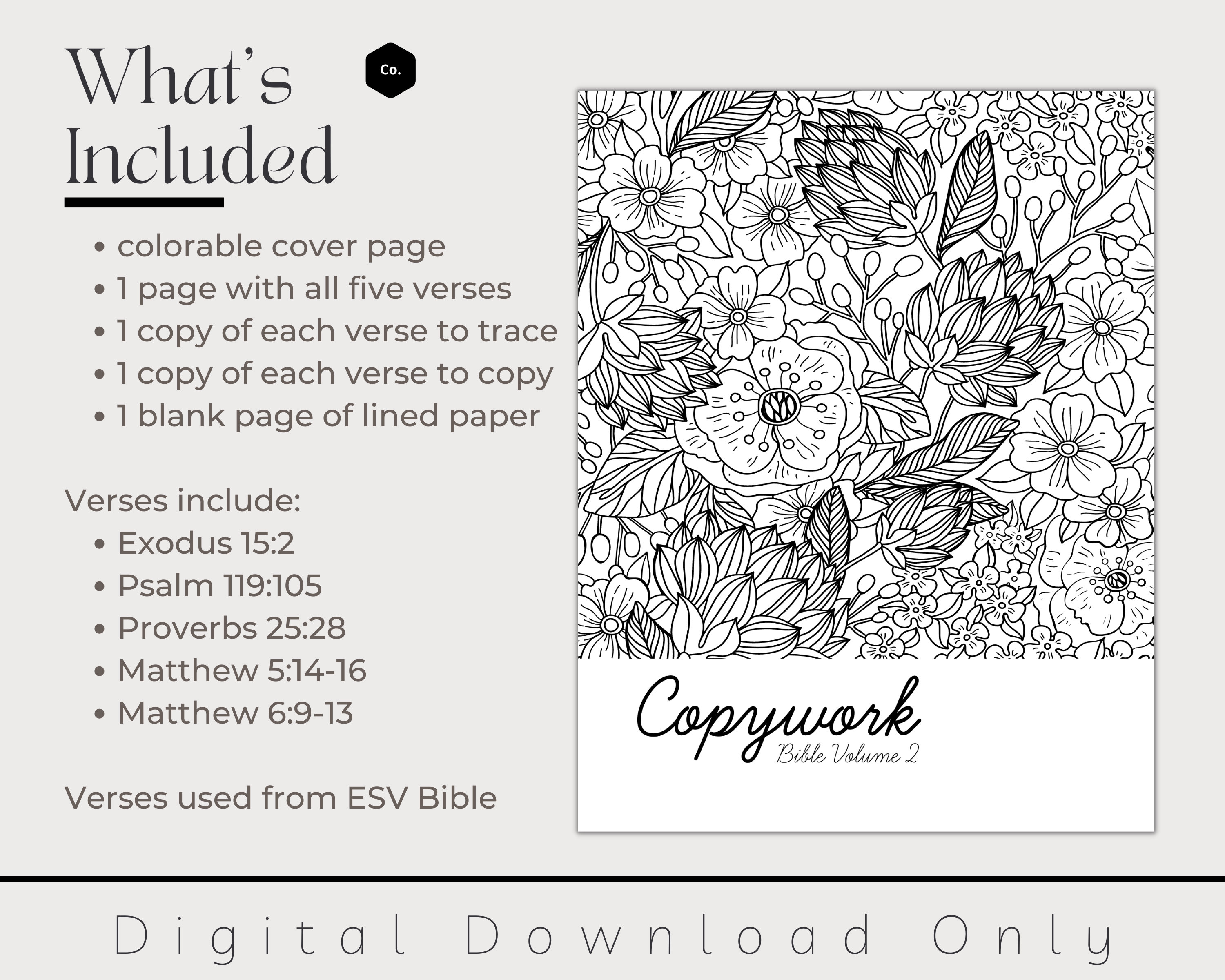 Bible Cursive Copywork, Volume 2, Homeschool Handwriting Practice ...