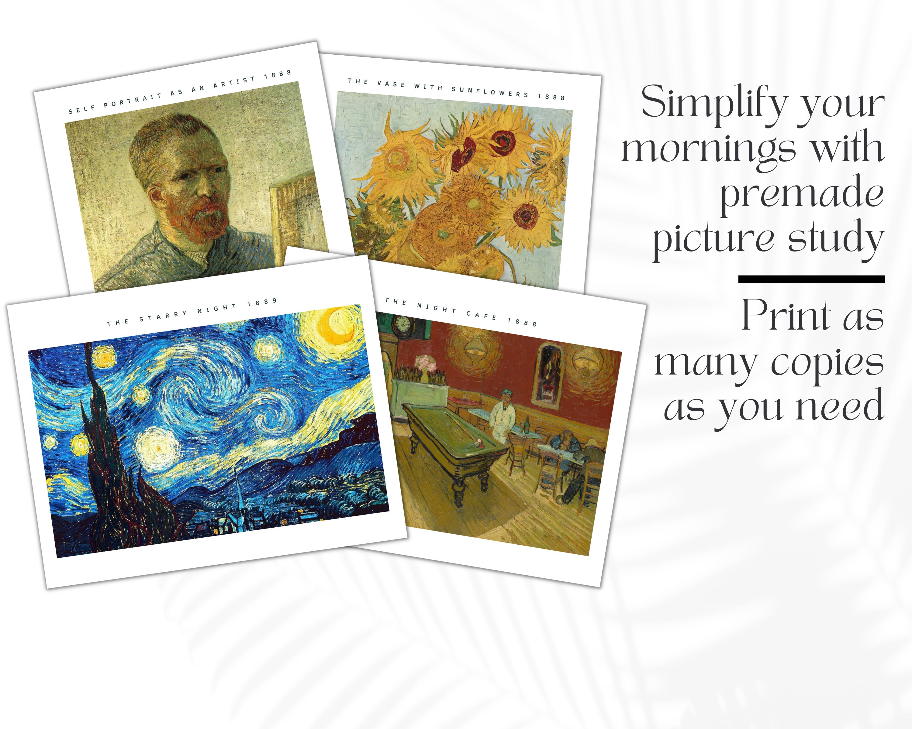 Vincent Van Gogh Charlotte Mason Picture Study Artist Study - Etsy