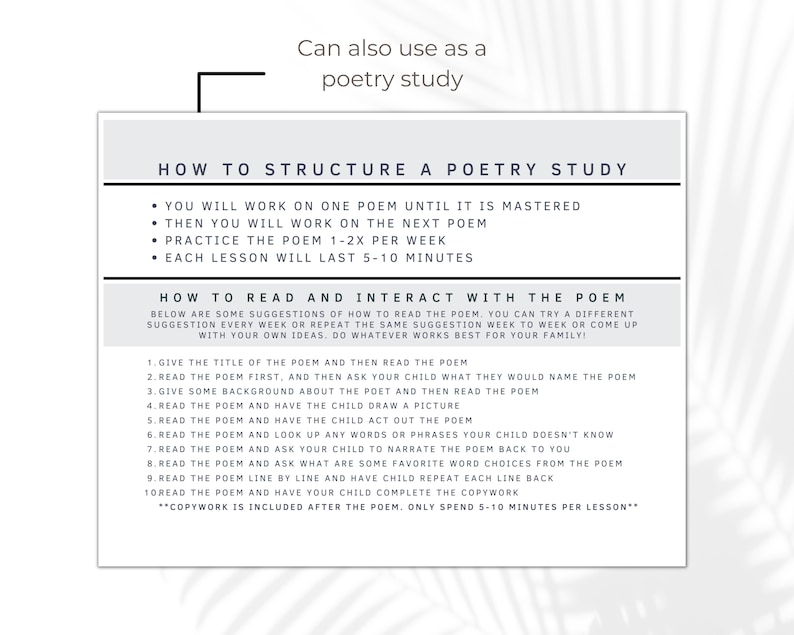 Winter Cursive Copywork and Seasonal Poetry Study, Charlotte Mason ...