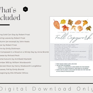 One Year of Print Copywork With 36 Seasonal Poems to Study, Charlotte ...