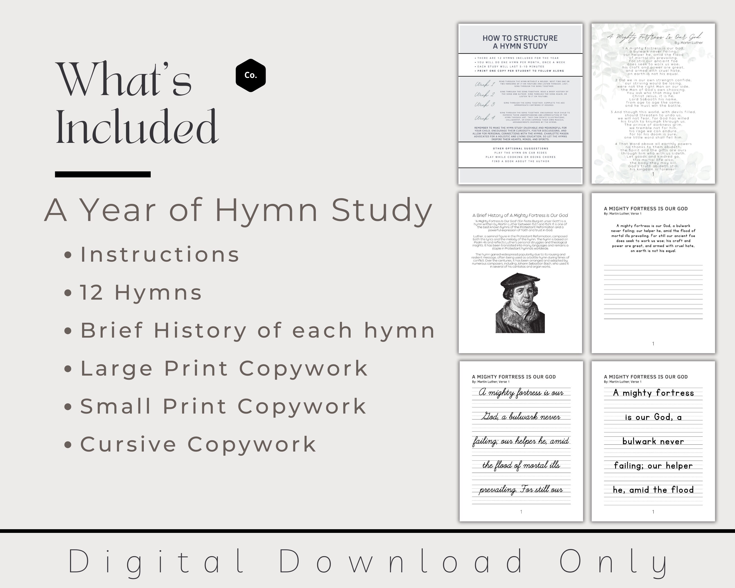 A Year of Hymn Study, Charlotte Mason Hymn Study, Volume 2, Hymnody ...