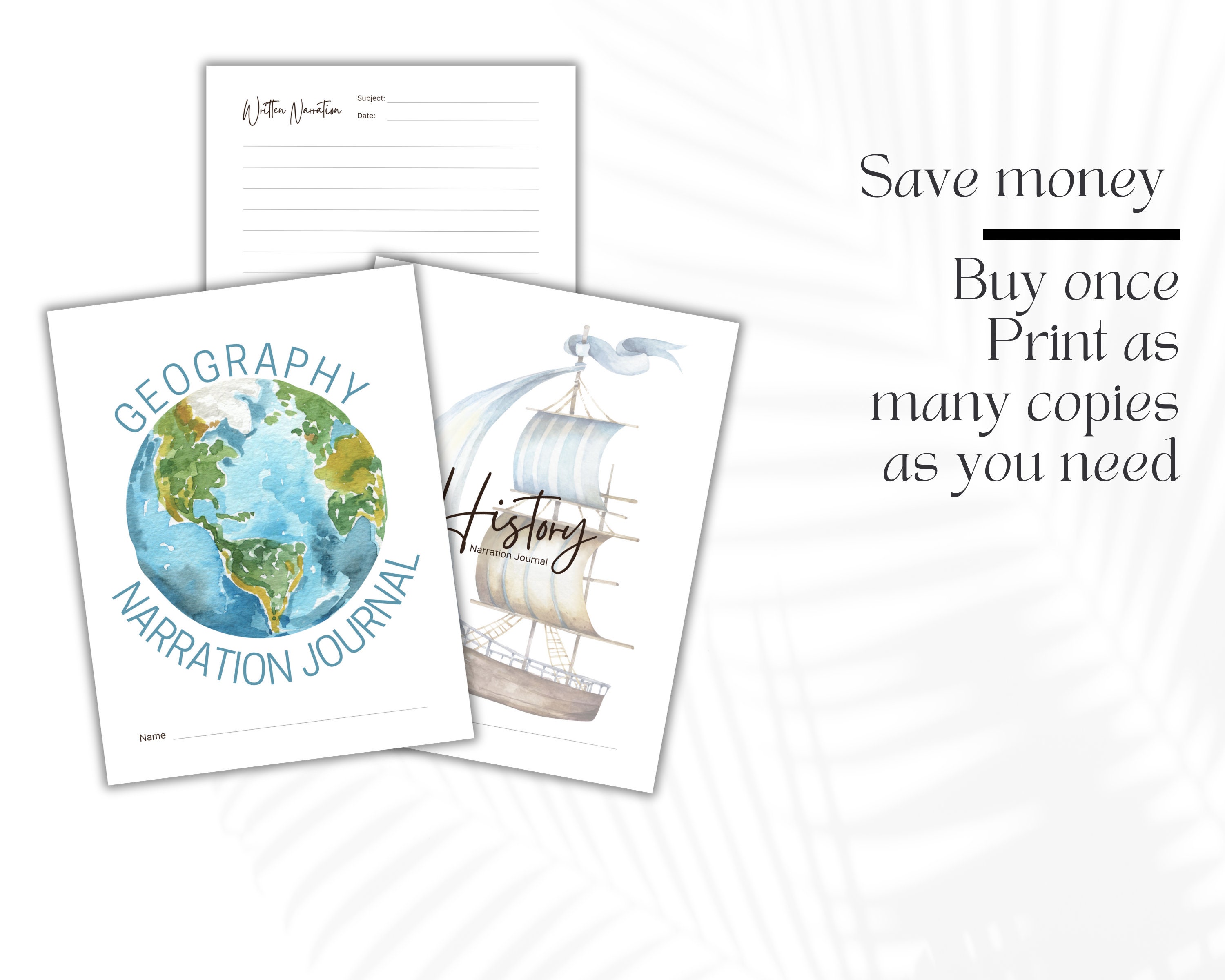 Narration Journal Notebook, Charlotte Mason Printable Homeschool ...