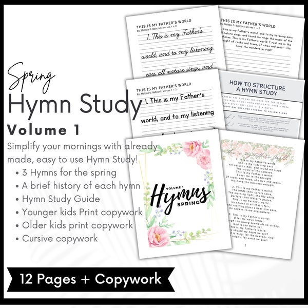 A Year of Hymn Study, Charlotte Mason Hymn Study, Volume 2, Hymnody ...