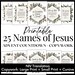 25 Names of Jesus Christ, Advent Countdown, Christmas Bible Countdown ...